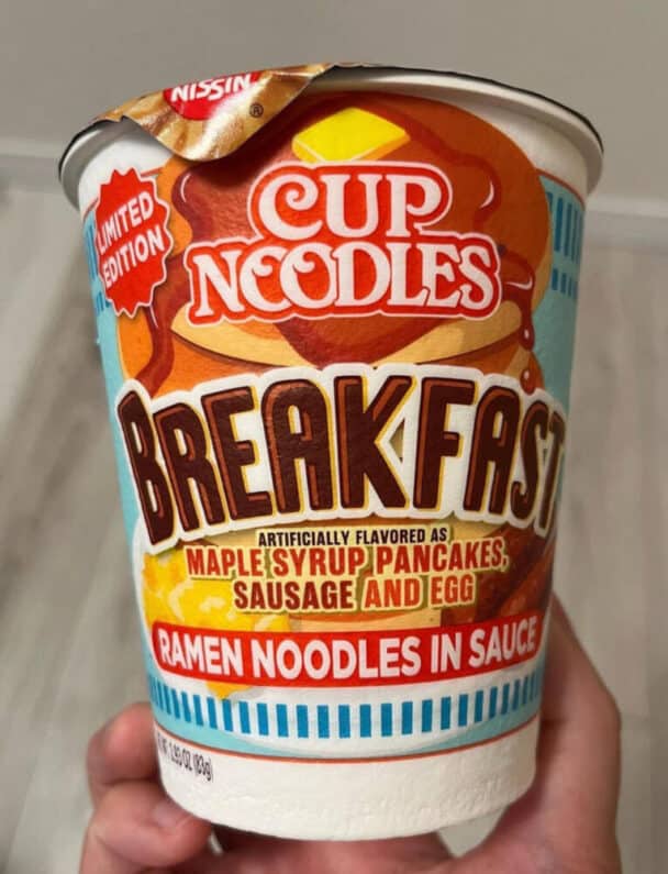 Cup Noodles Breakfast Twist: Adding Pancakes, Sausage, and Eggs to Ins ...